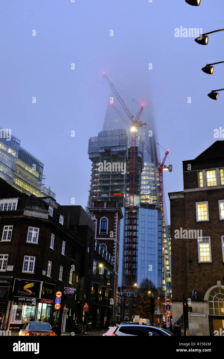 The Shard covered in cloud London UK Stock Photo - Alamy