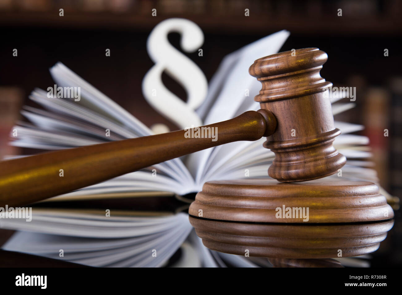 Book, Law, legal code of justice concept and paragraph sign Stock Photo ...
