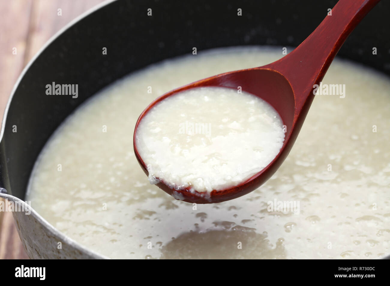 homemade Amazake, Japanese traditional sweet drink made from rice koji ...