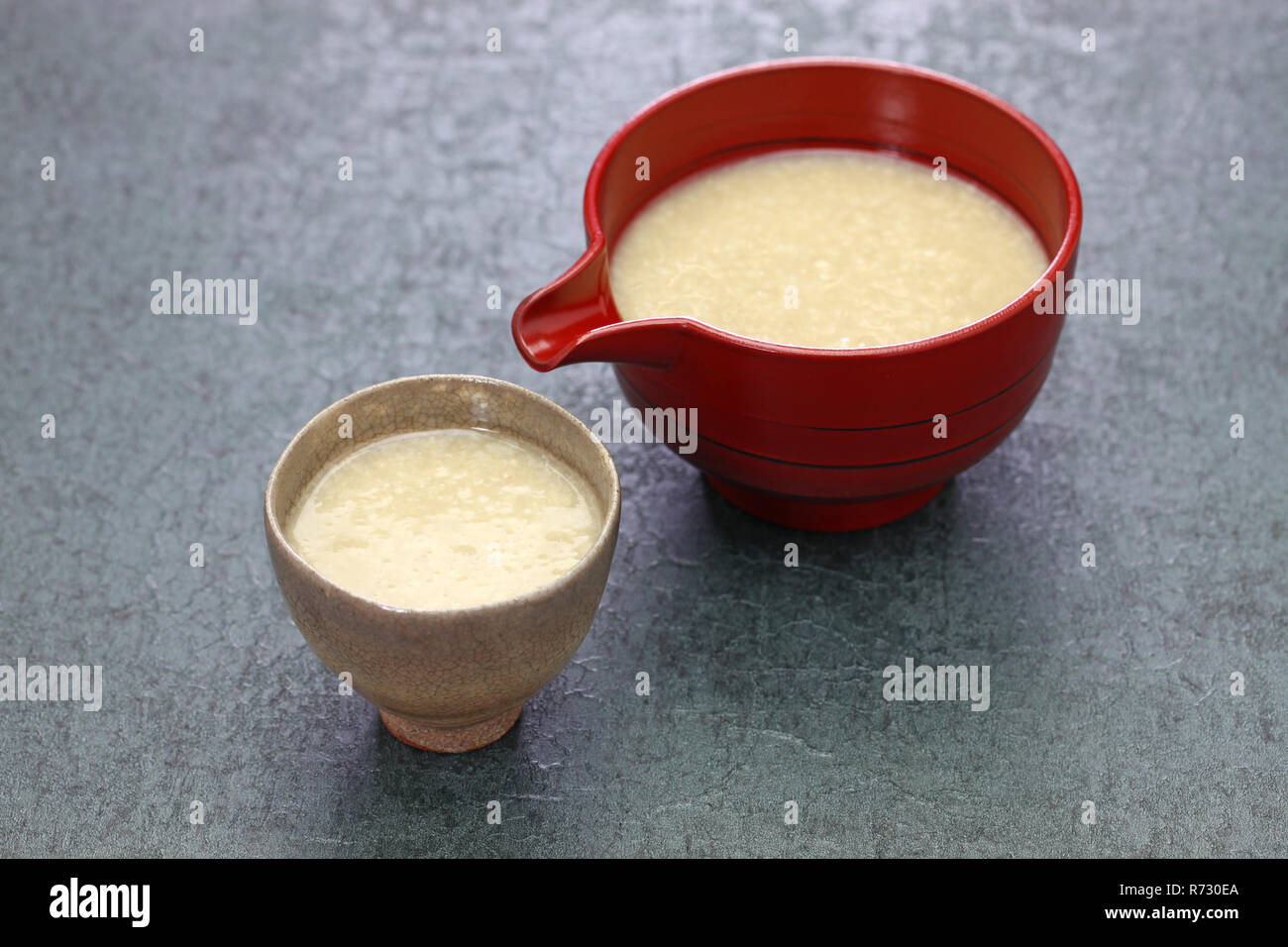 homemade Amazake, Japanese traditional sweet drink made from rice koji ...