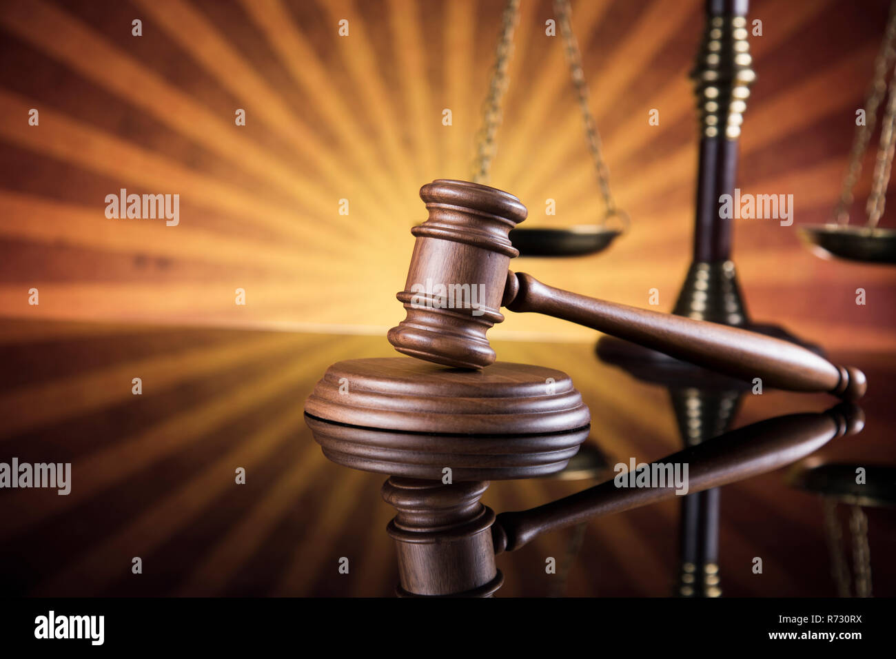 Mallet, legal code and statue of justice, Law concept Stock Photo - Alamy
