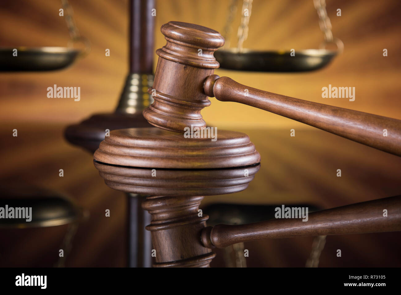 Mallet, legal code and statue of justice, Law concept Stock Photo - Alamy