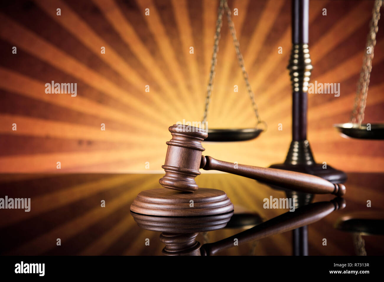 Mallet, legal code and statue of justice, Law concept Stock Photo - Alamy