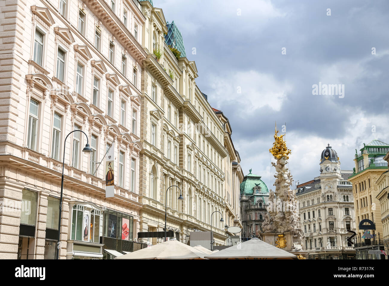 Plague Column, Pestsaule in Vienna City, Austria Stock Photo - Alamy