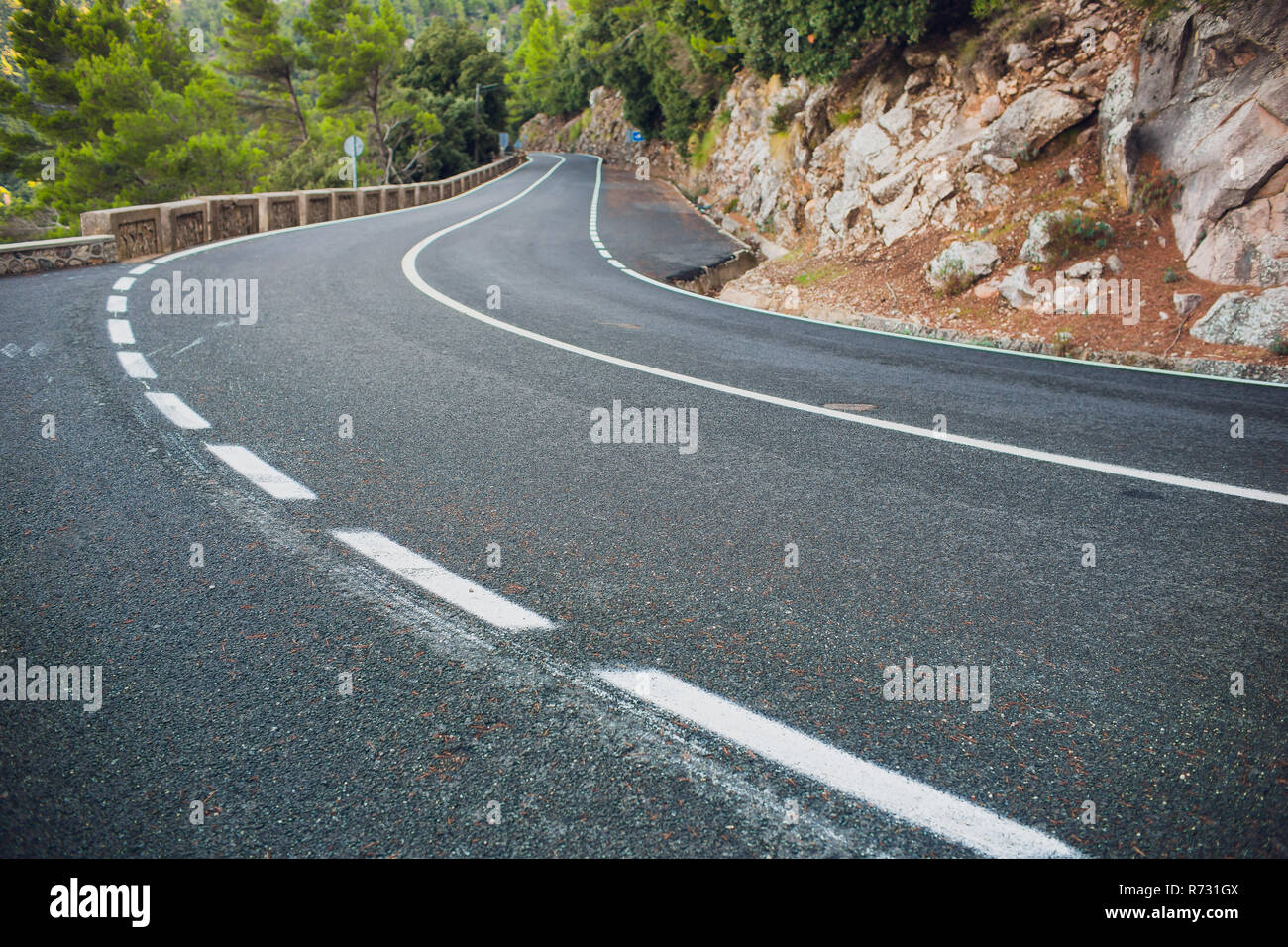 country road at the european alps Mountain Stock Photo - Alamy