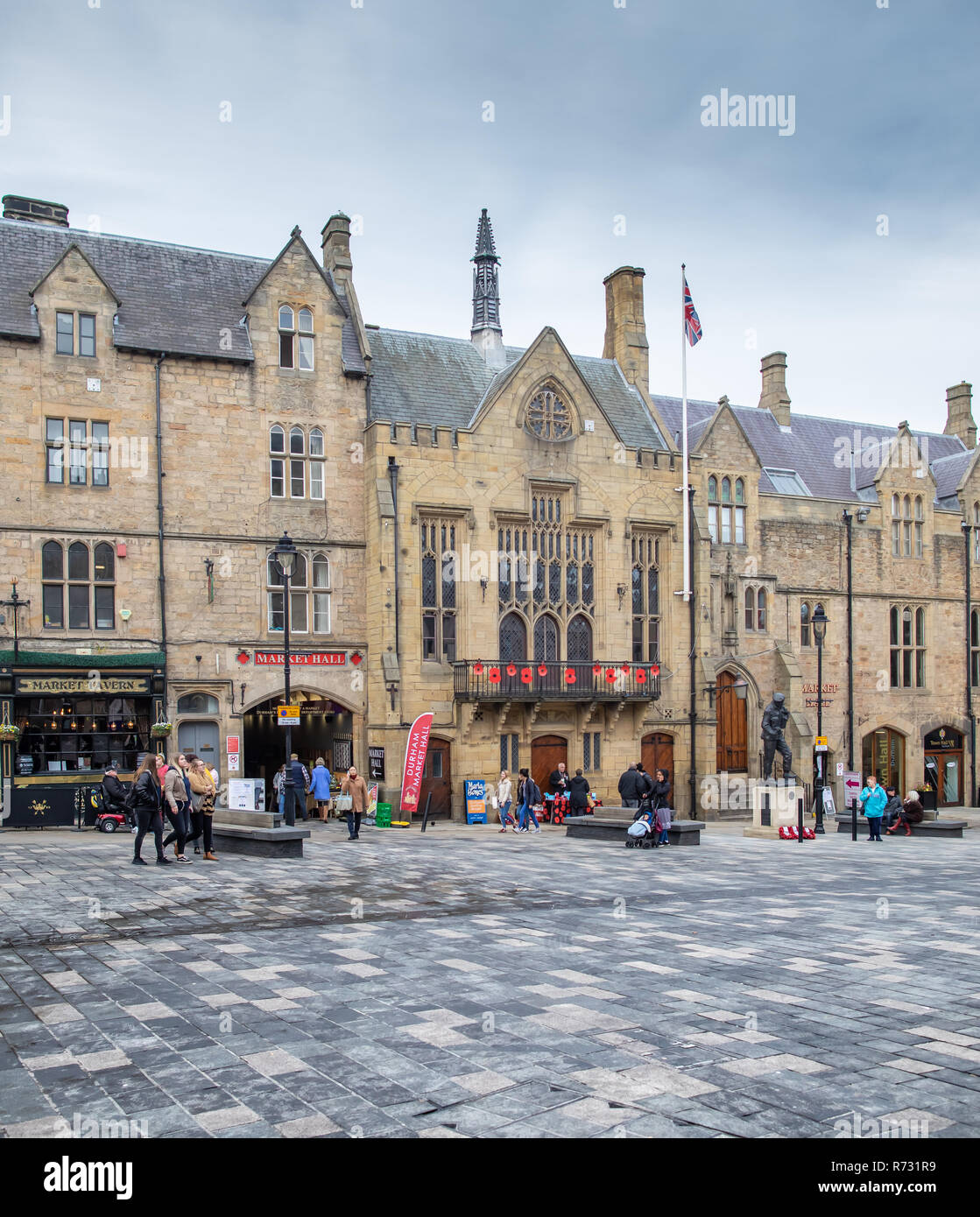 The ancient city centre of the city of Durham in County Durham in the ...