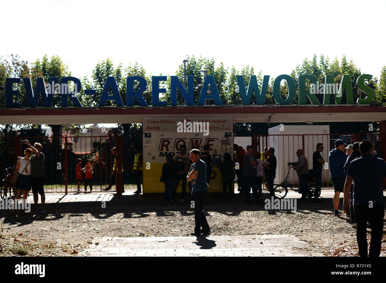 Worms, Germany - October 13, 2018: Fans of the football club VfR ...