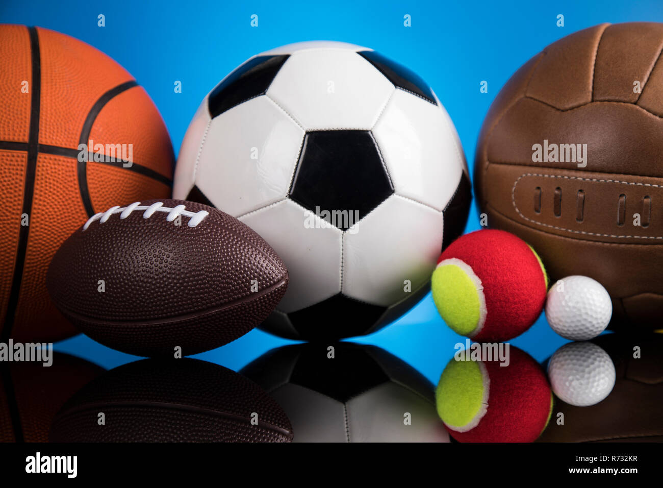 Group of sports equipment Stock Photo - Alamy