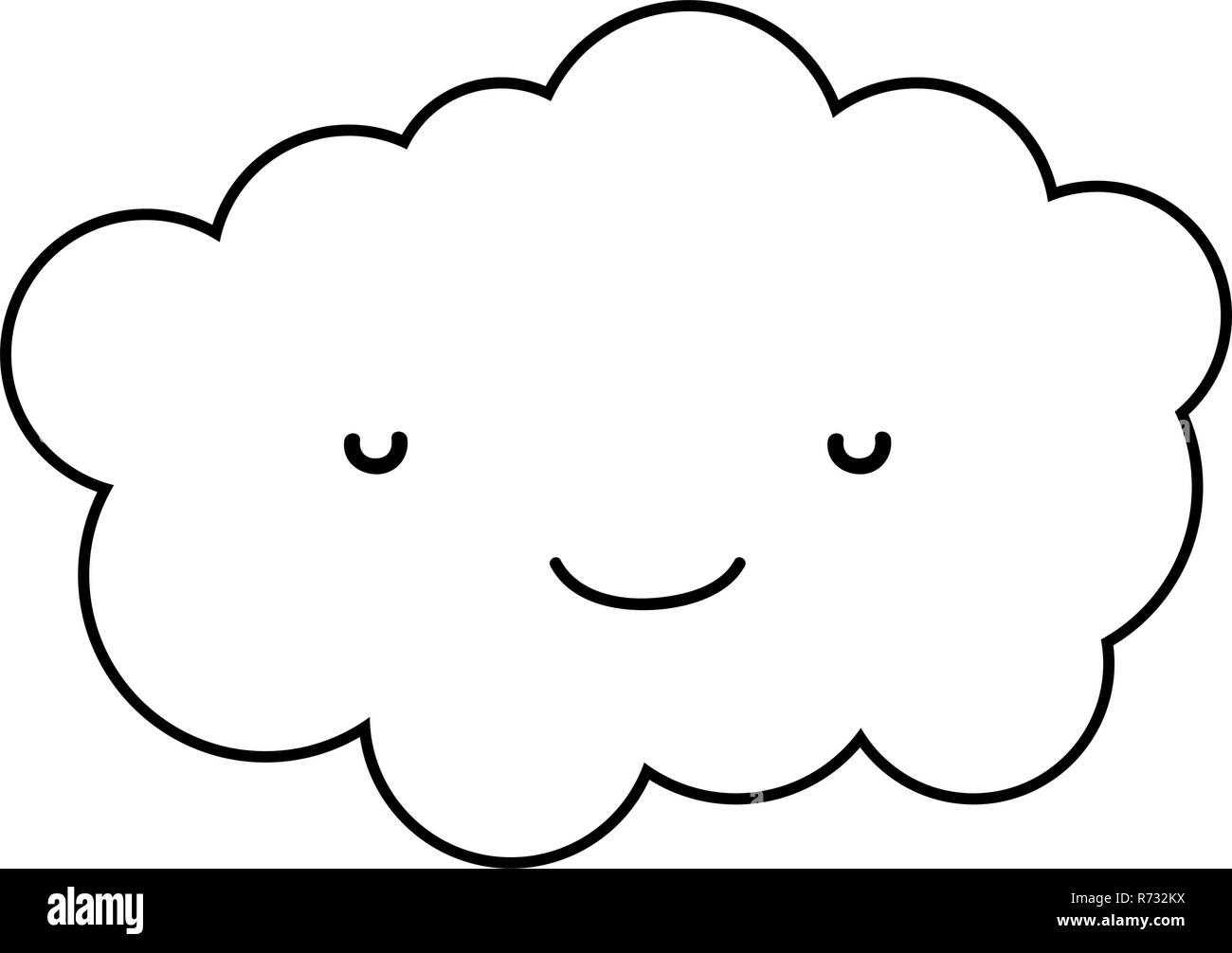 cute cloud kawaii character Stock Vector Image & Art - Alamy