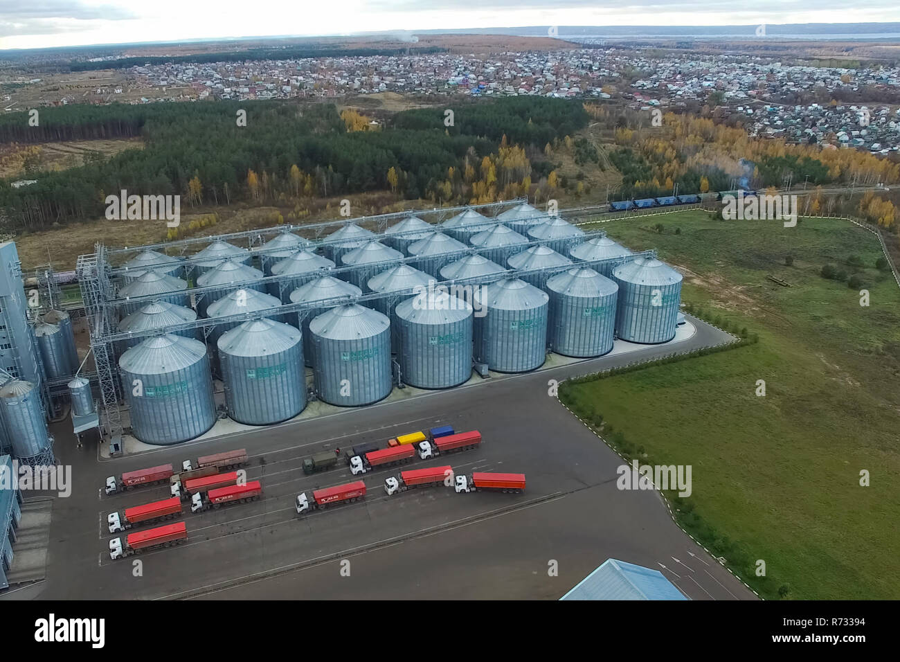 Fat plant. Factory for processing fat and oil. Food industrial ...