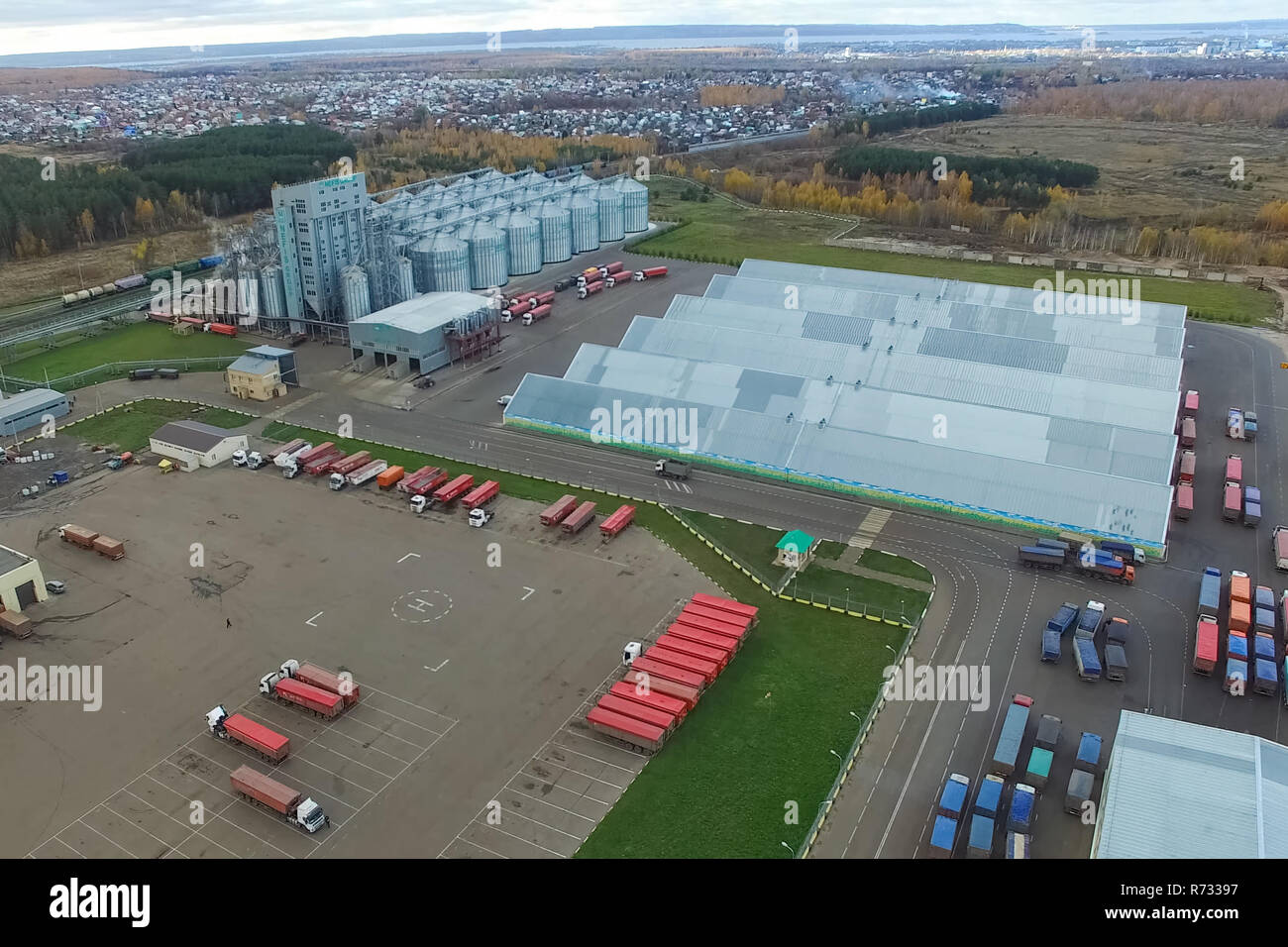 Fat plant. Factory for processing fat and oil. Food industrial ...