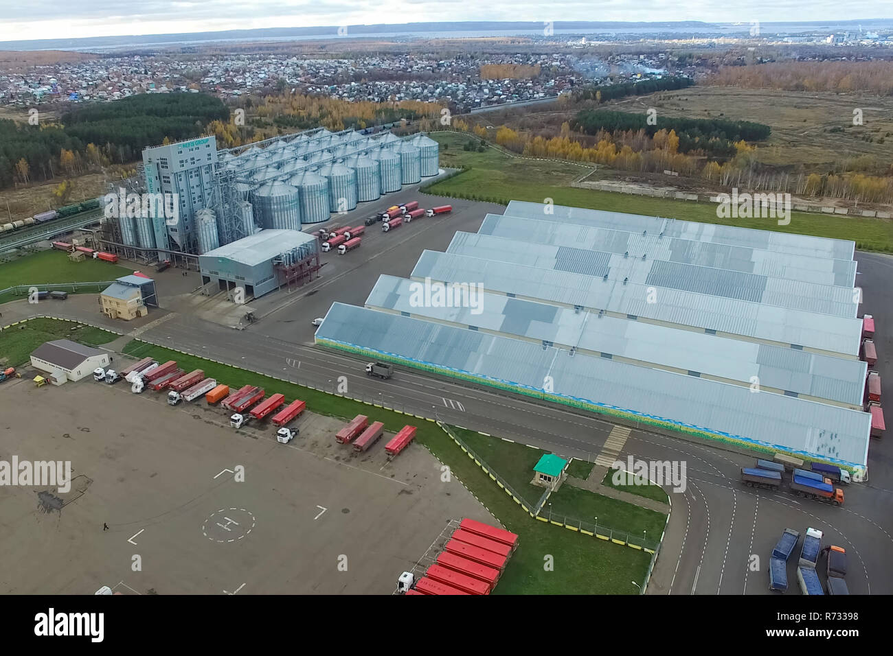 Fat plant. Factory for processing fat and oil. Food industrial ...