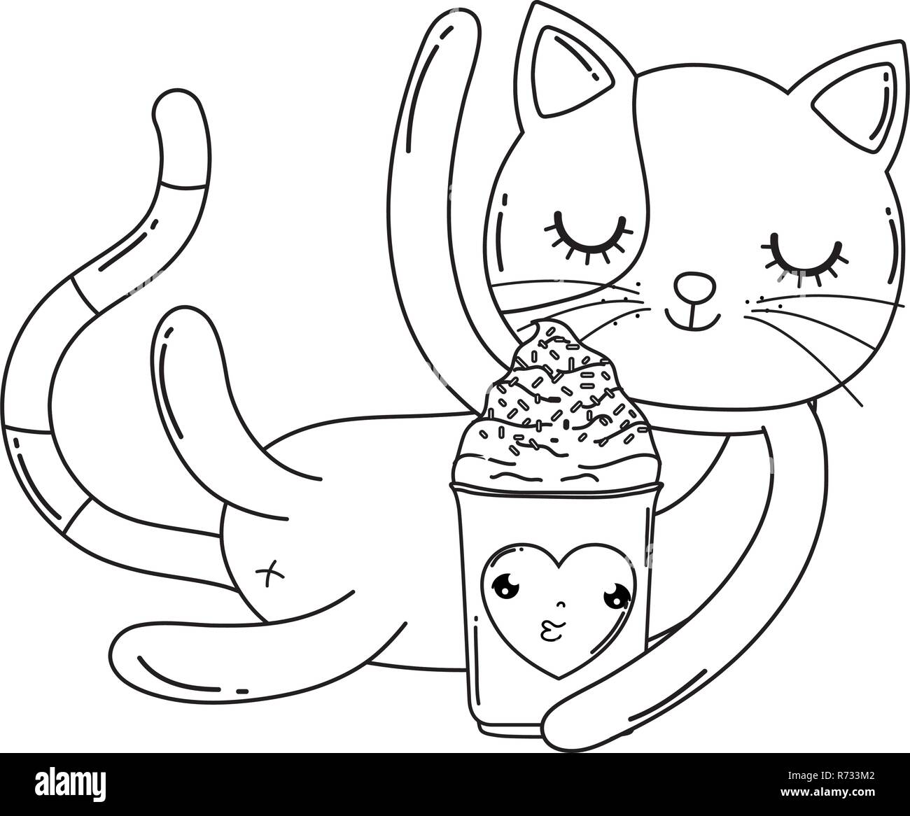 Cream cat Black and White Stock Photos & Images - Alamy