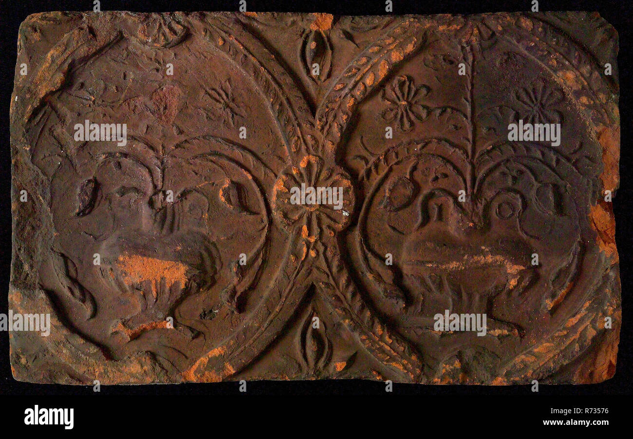 Hearthstone, from Antwerp Belgium, without frame, with flower vases ...