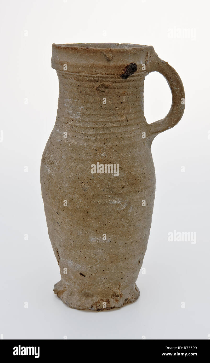 Cylinder neck jug, jug crockery holder soil find ceramic stoneware ...