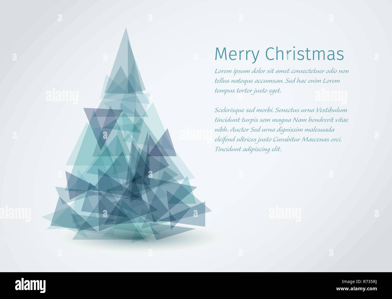 Vector modern card with abstract blue christmas tree Stock Vector Image ...