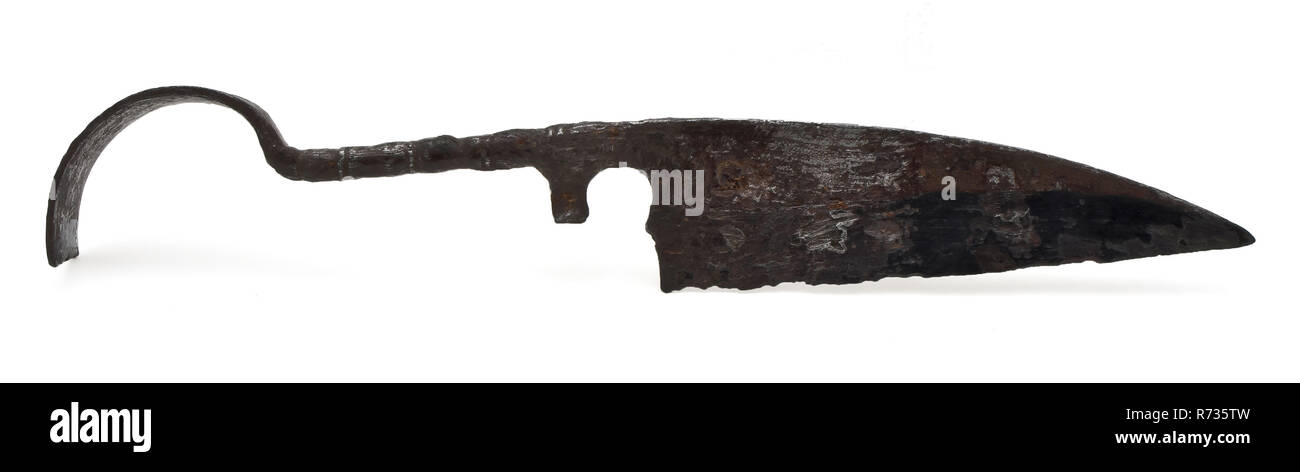 Half of squeeze shear, pinch scissors cutting tool soil find iron metal ...