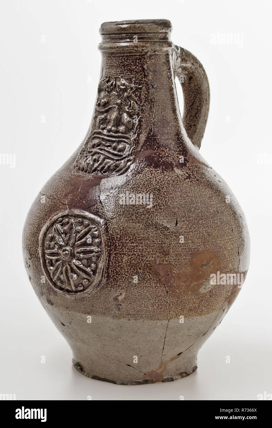 Brown Bartmann jug, also called Bellarmine jug, jug, stoneware, with ...