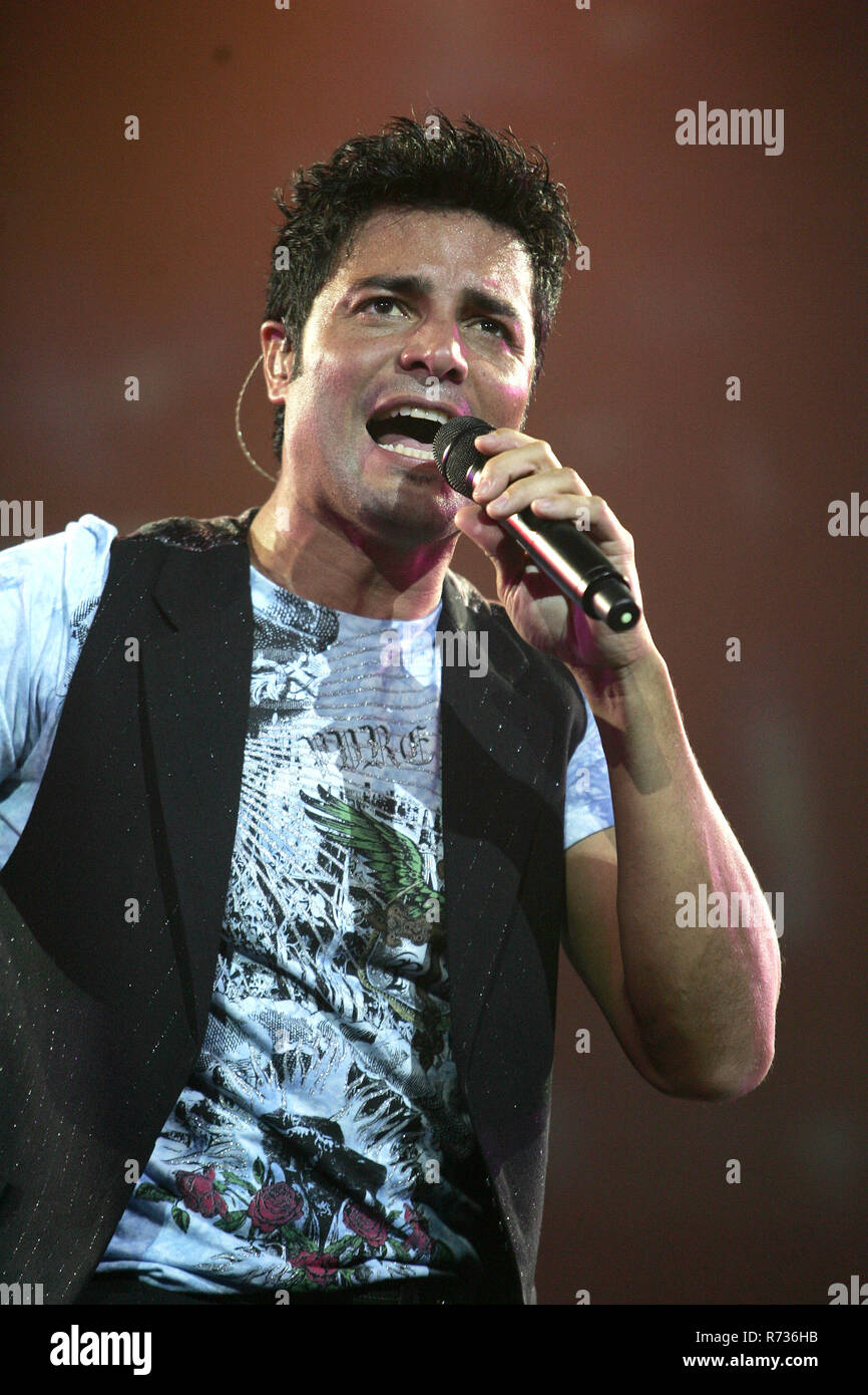 Puerto Rican pop singer Chayanne performs in concert at the Seminole ...