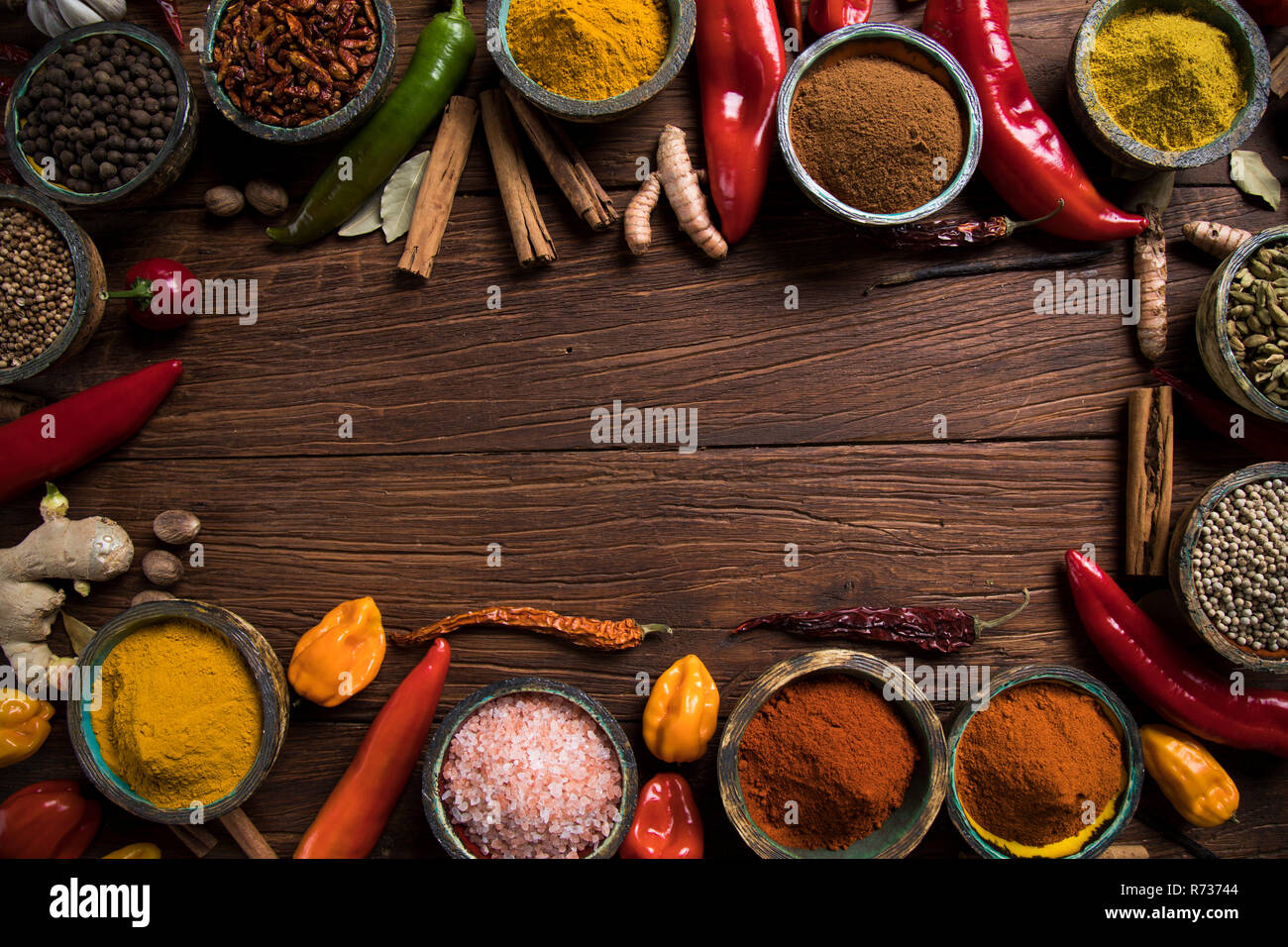 Dry spices set colour dried hi-res stock photography and images - Alamy