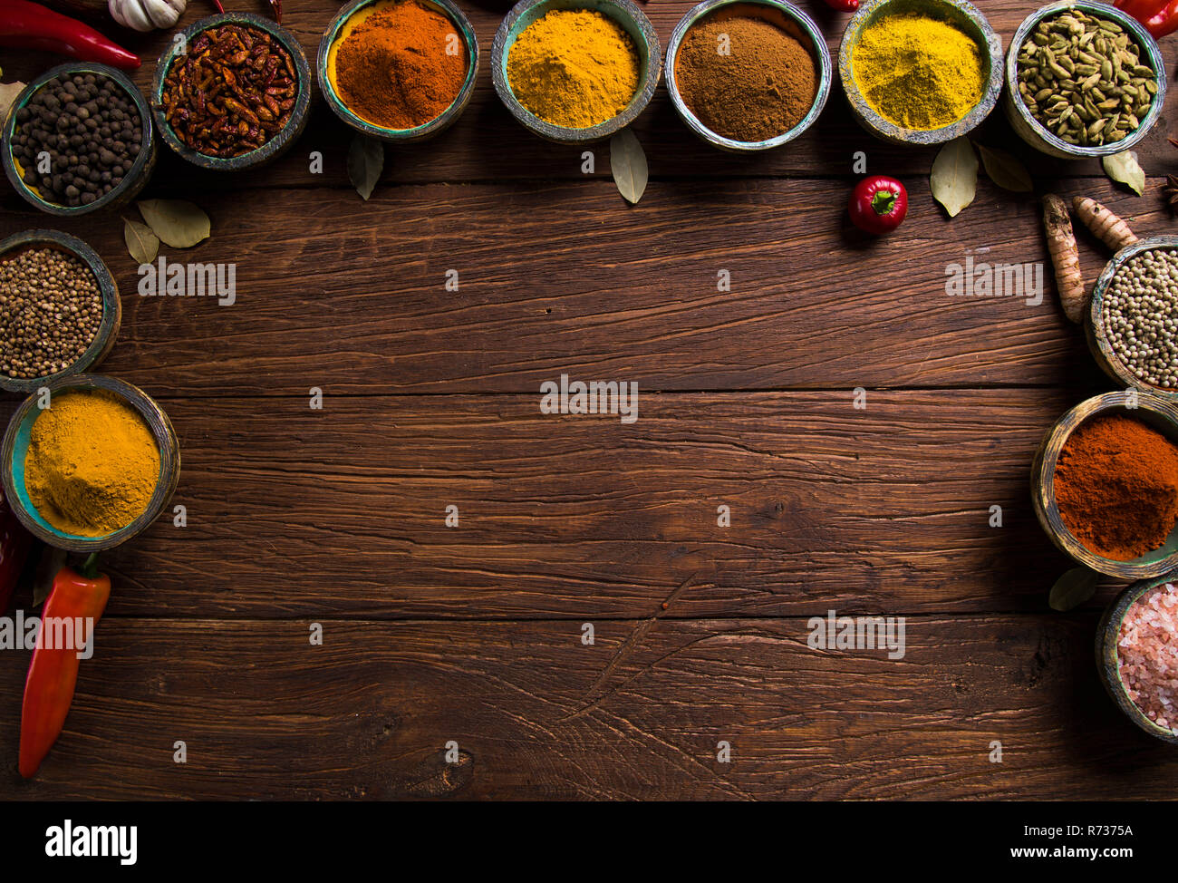 Frame, Hot spices Stock Photo - Alamy