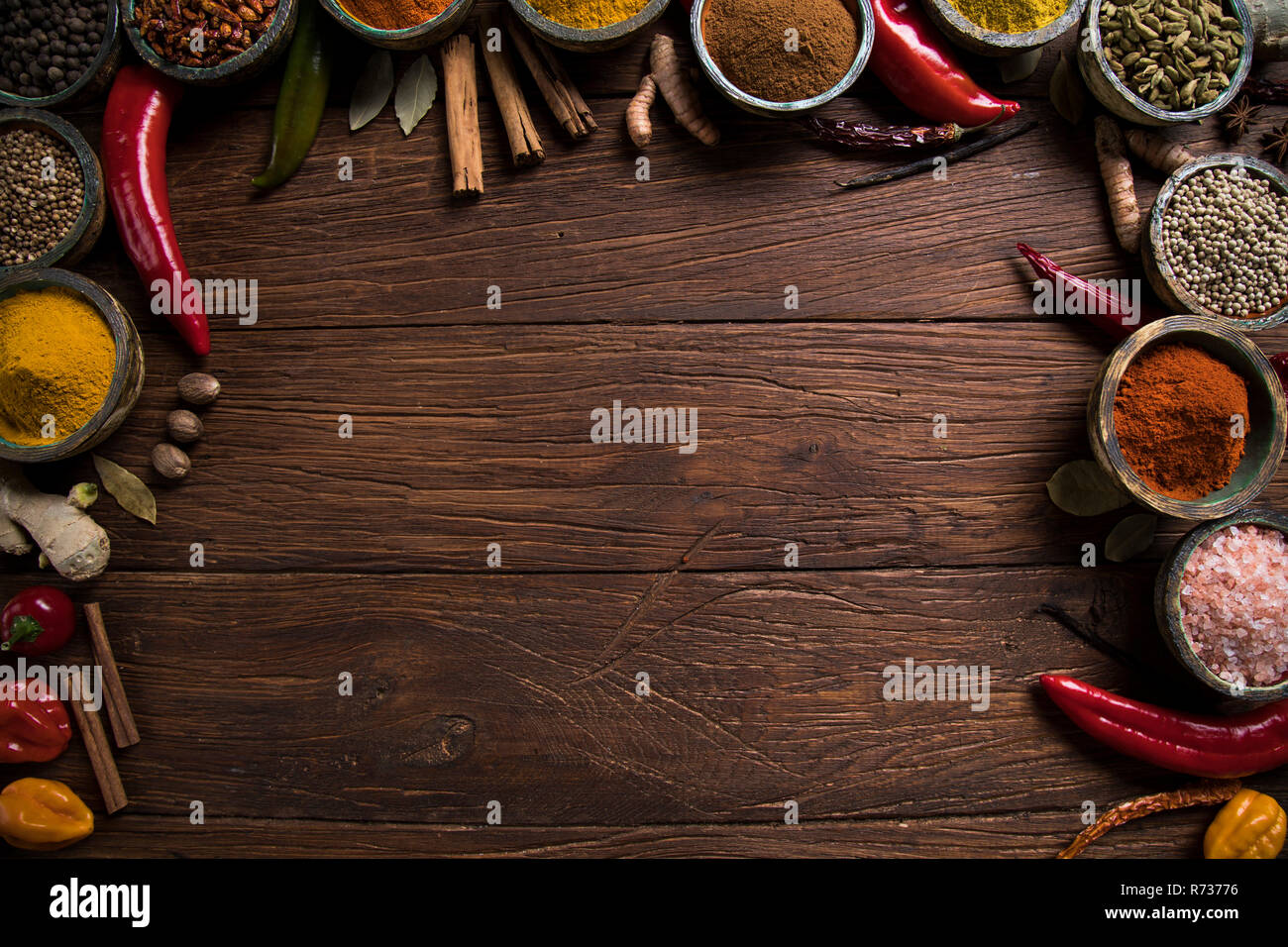 Frame, Hot spices Stock Photo - Alamy