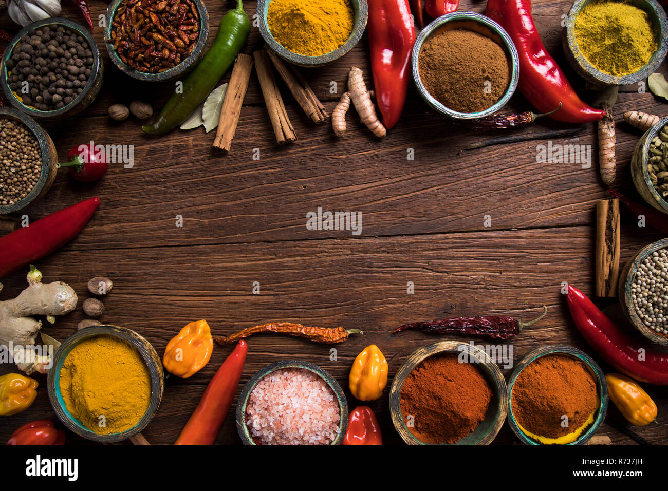 Frame, Hot spices Stock Photo - Alamy