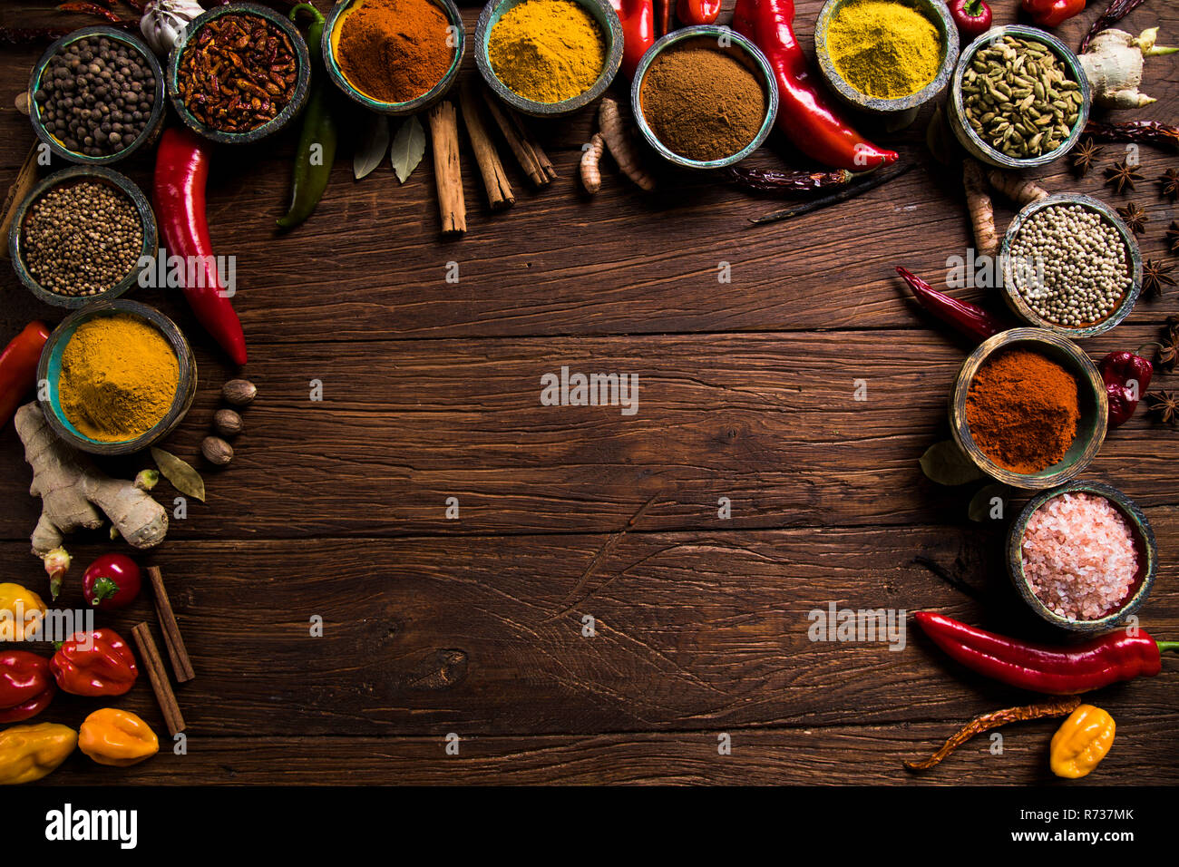 Frame, Hot spices Stock Photo - Alamy