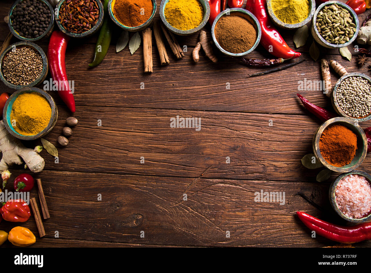 Frame, Hot spices Stock Photo - Alamy