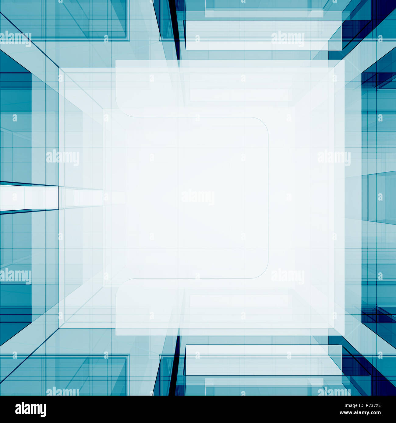 Blue cube 3d rendering Stock Photo - Alamy