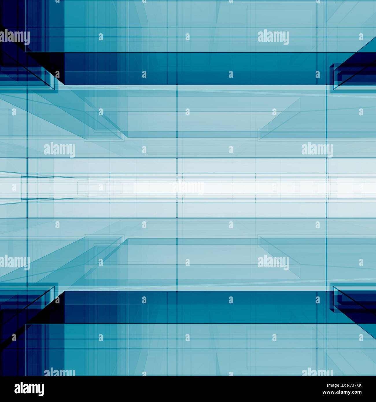 Blue abstract design 3D rendering Stock Photo - Alamy