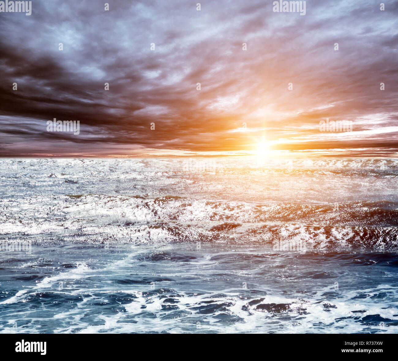 Summer seascape sunrise Stock Photo - Alamy