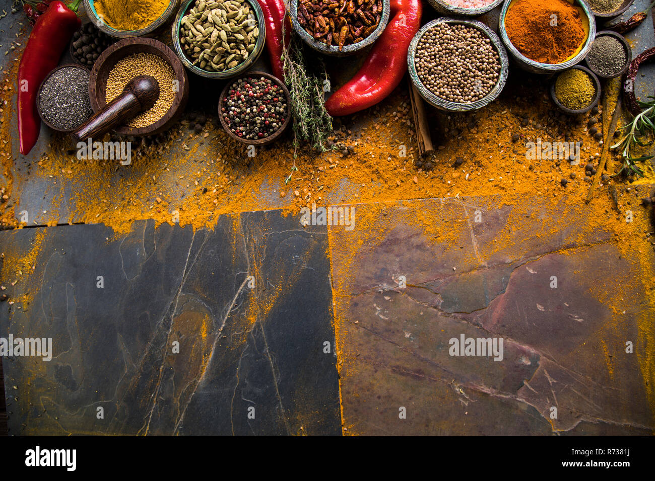 Dry spices set colour dried hi-res stock photography and images - Alamy