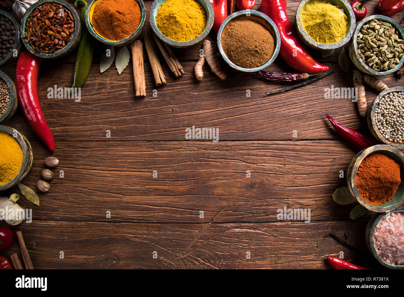 Frame, Hot spices Stock Photo - Alamy