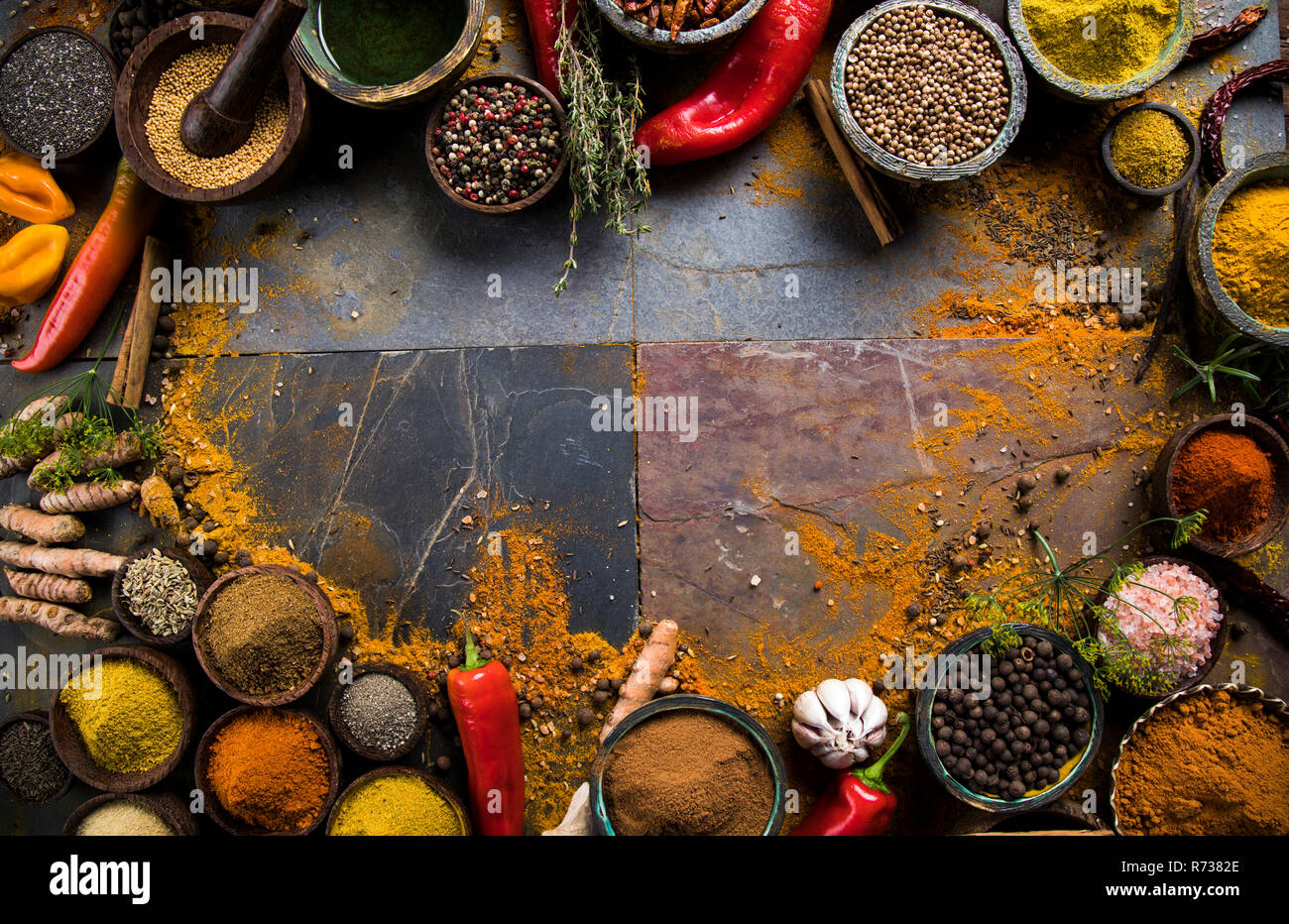 Dry spices set colour dried hi-res stock photography and images - Alamy