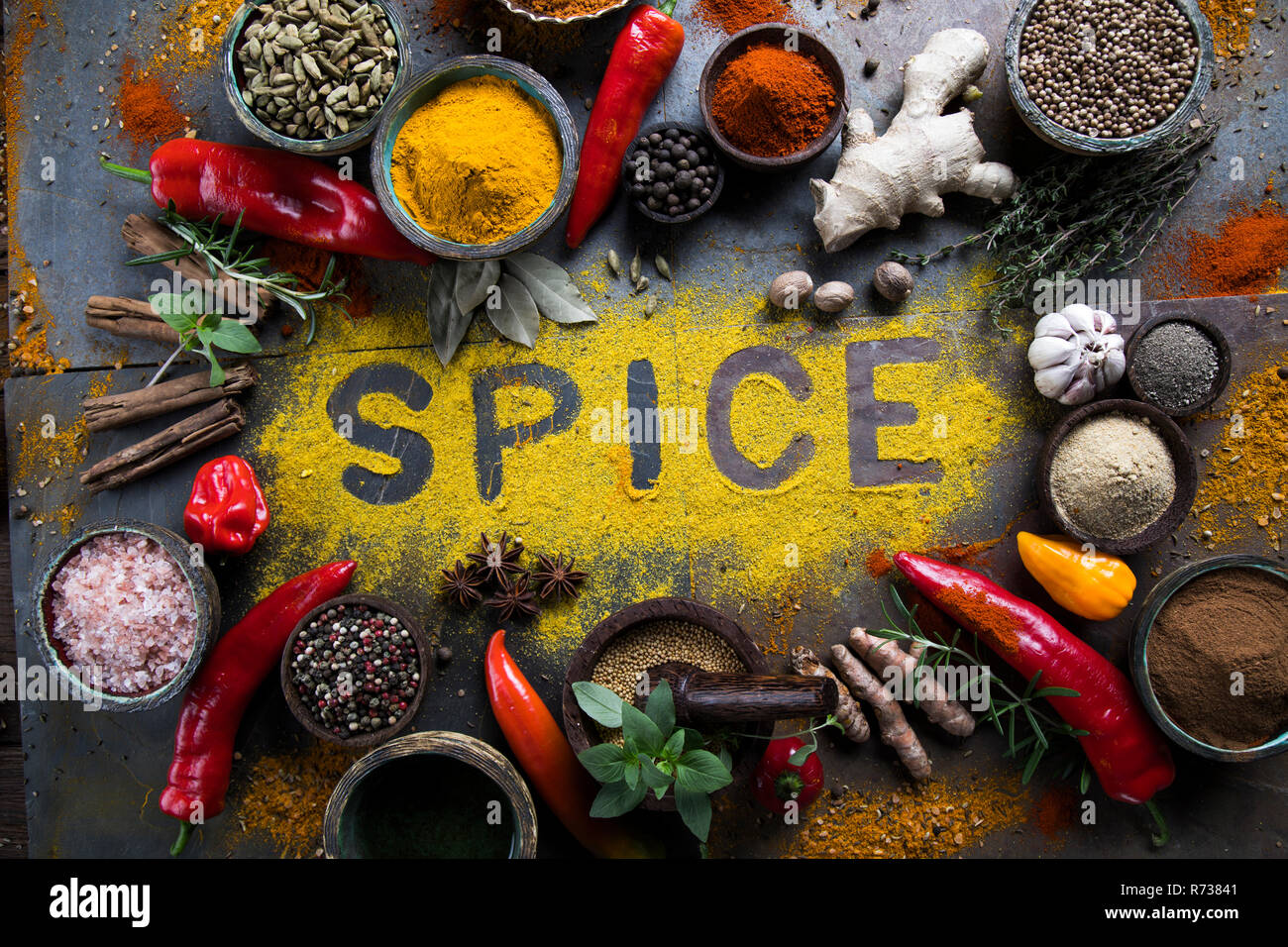 Dry spices set colour dried hi-res stock photography and images - Alamy