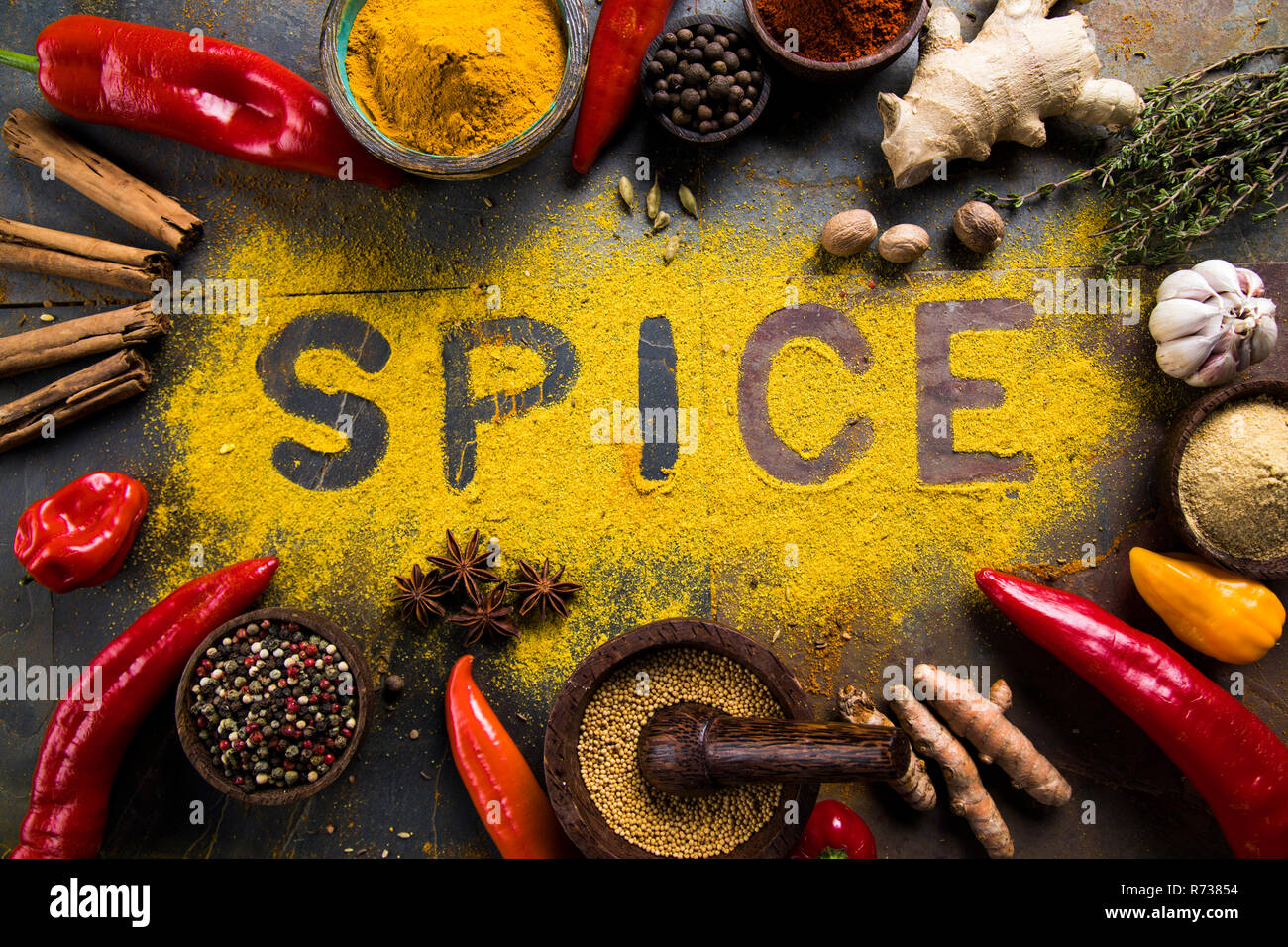 Dry spices set colour dried hi-res stock photography and images - Alamy