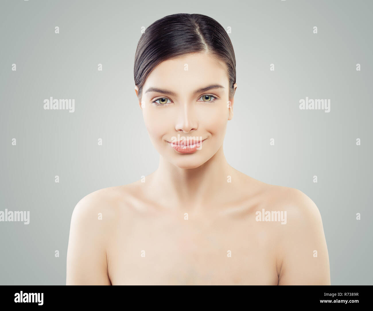 Spa model woman with healthy skin. Facial treatment, wellness and ...