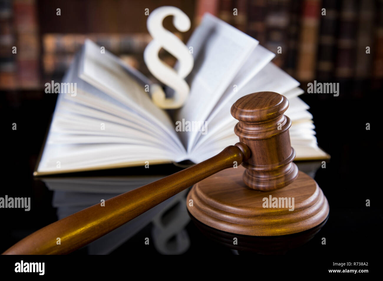 Book, Law, legal code of justice concept and paragraph sign Stock Photo ...