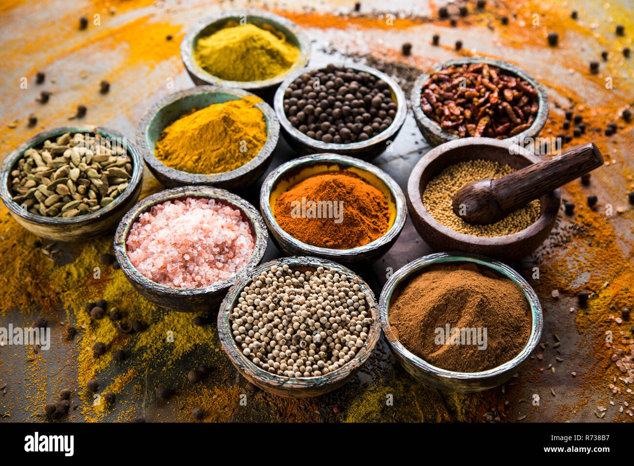 Various spices selection Stock Photo - Alamy