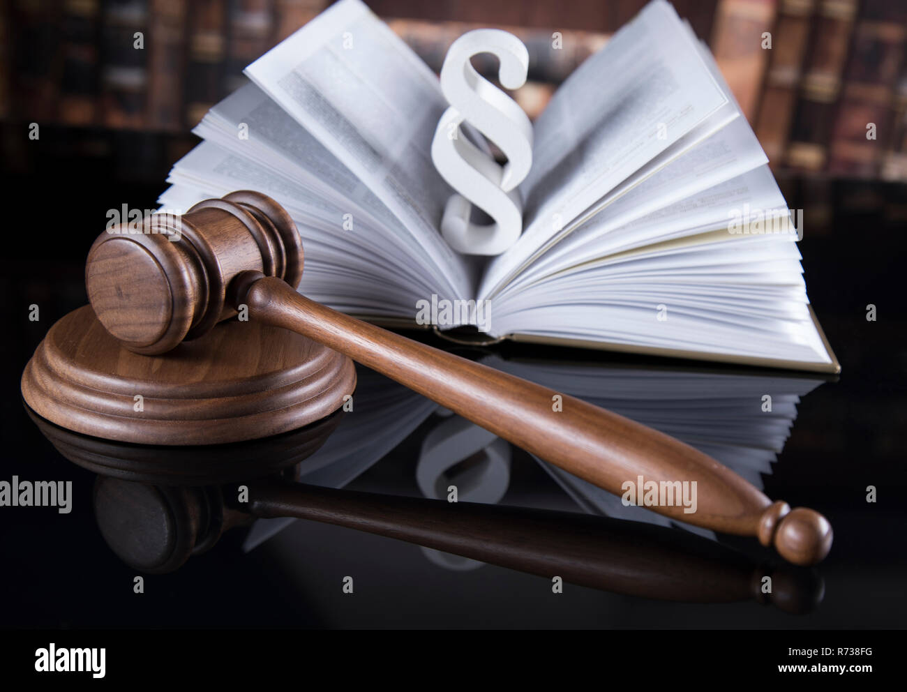 Book, Law, legal code of justice concept and paragraph sign Stock Photo ...