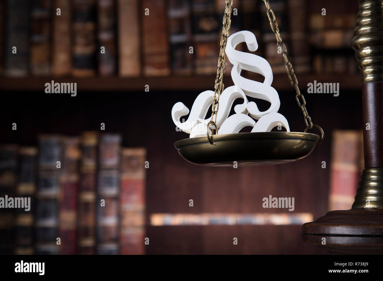 Paragraph, legal code and scales Stock Photo - Alamy