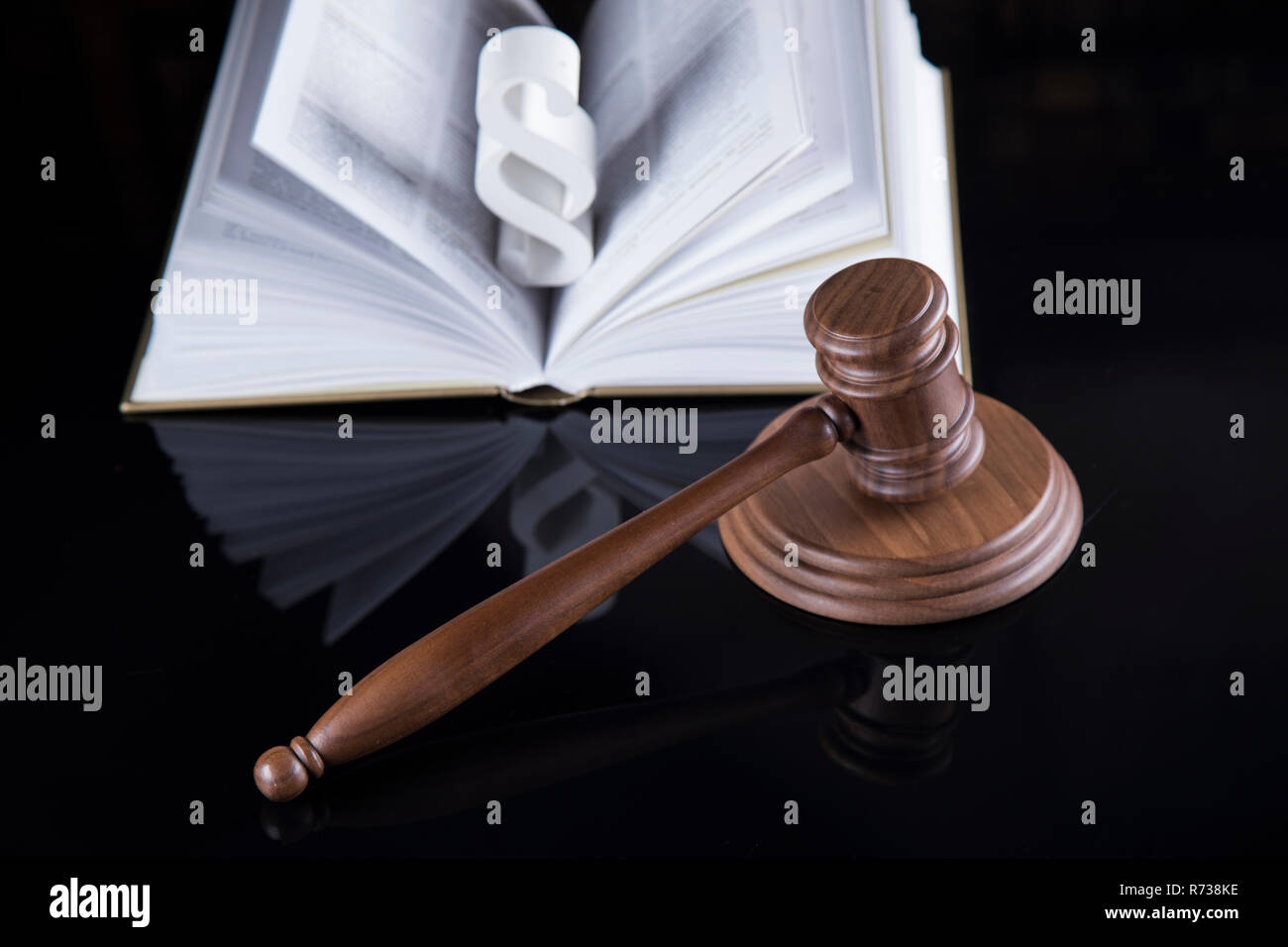 Book, Law, legal code of justice concept and paragraph sign Stock Photo ...