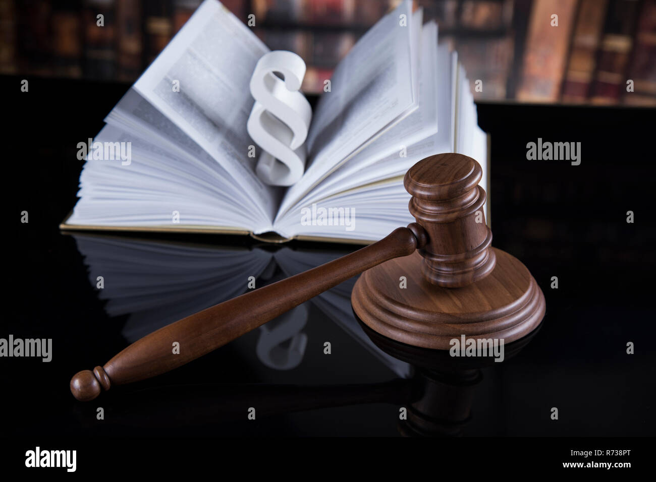 Book, Law, legal code of justice concept and paragraph sign Stock Photo ...