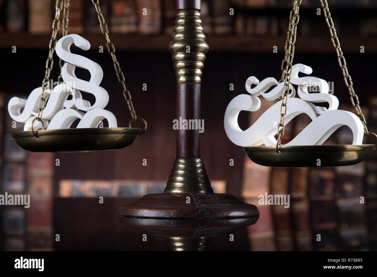 Paragraph, legal code and scales Stock Photo - Alamy