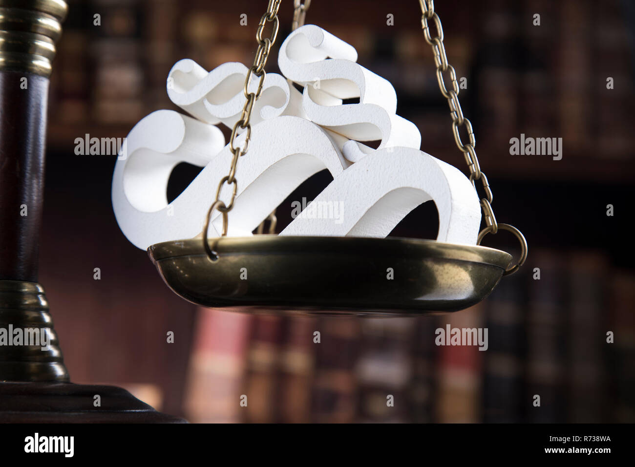 Paragraph, legal code and scales Stock Photo - Alamy