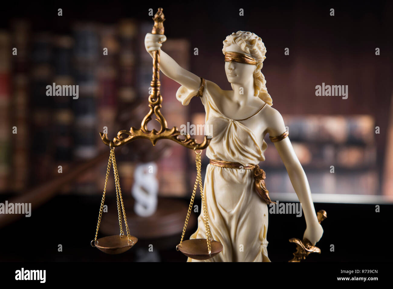 Antique statue of justice, law Stock Photo - Alamy