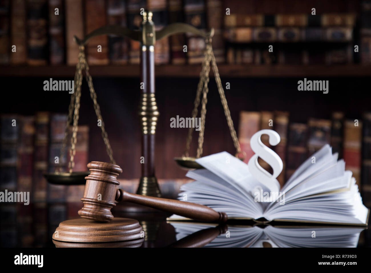 Book, Law, legal code of justice concept and paragraph sign Stock Photo ...