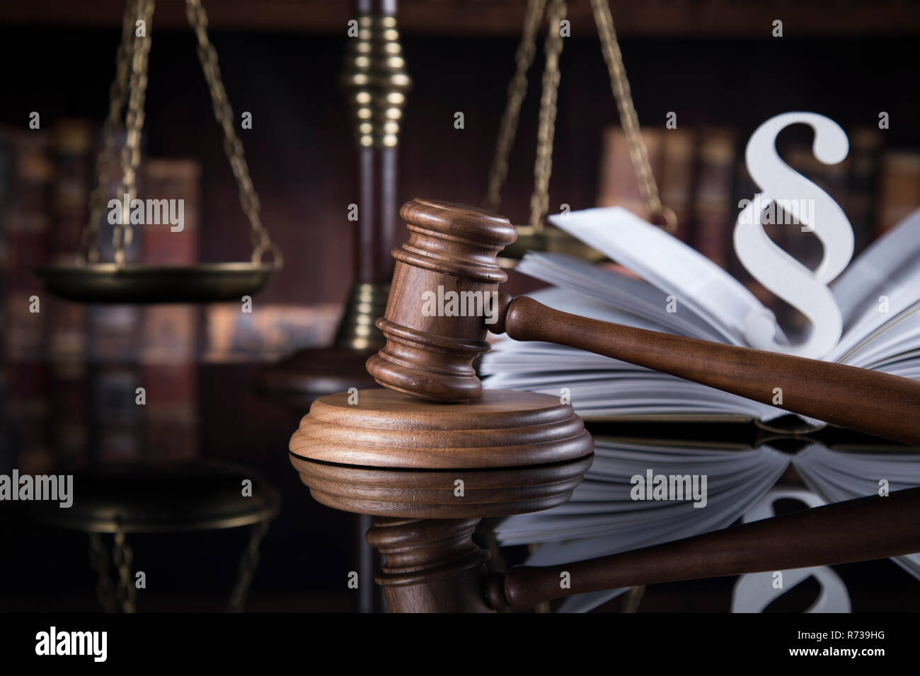 Book, Law, legal code of justice concept and paragraph sign Stock Photo ...
