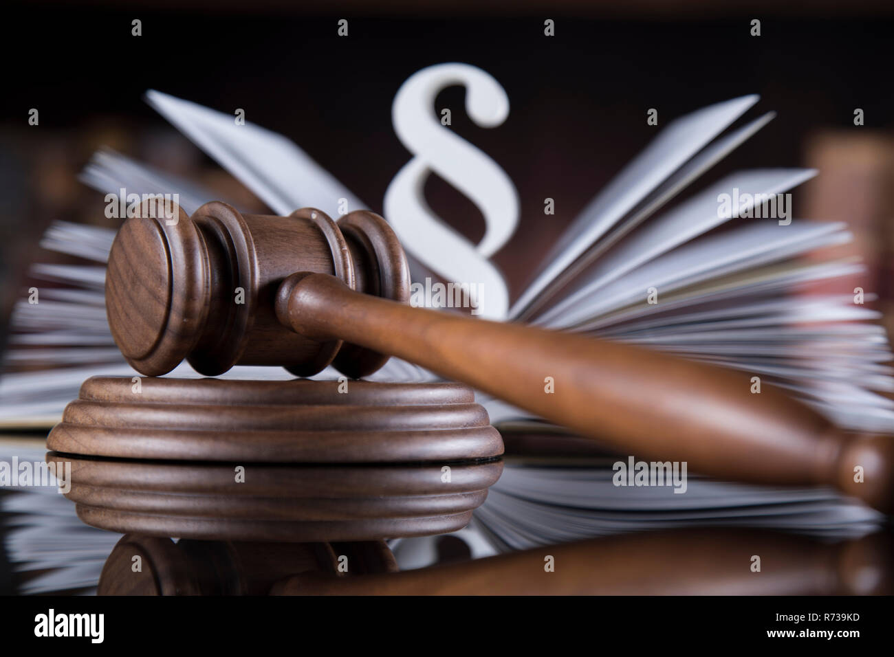 Book, Law, legal code of justice concept and paragraph sign Stock Photo ...